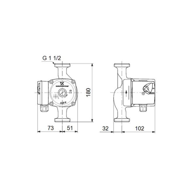 BOMBA GRUNDFOS UPS 25/60 180 - Ecobioebro