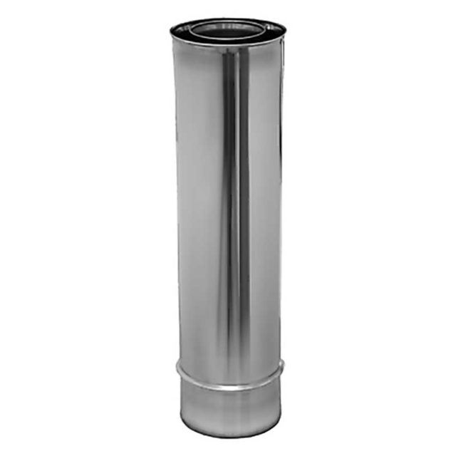 MÓDULO RECTO Ø80 x 430 mm DIFLUX INOX - Ecobioebro