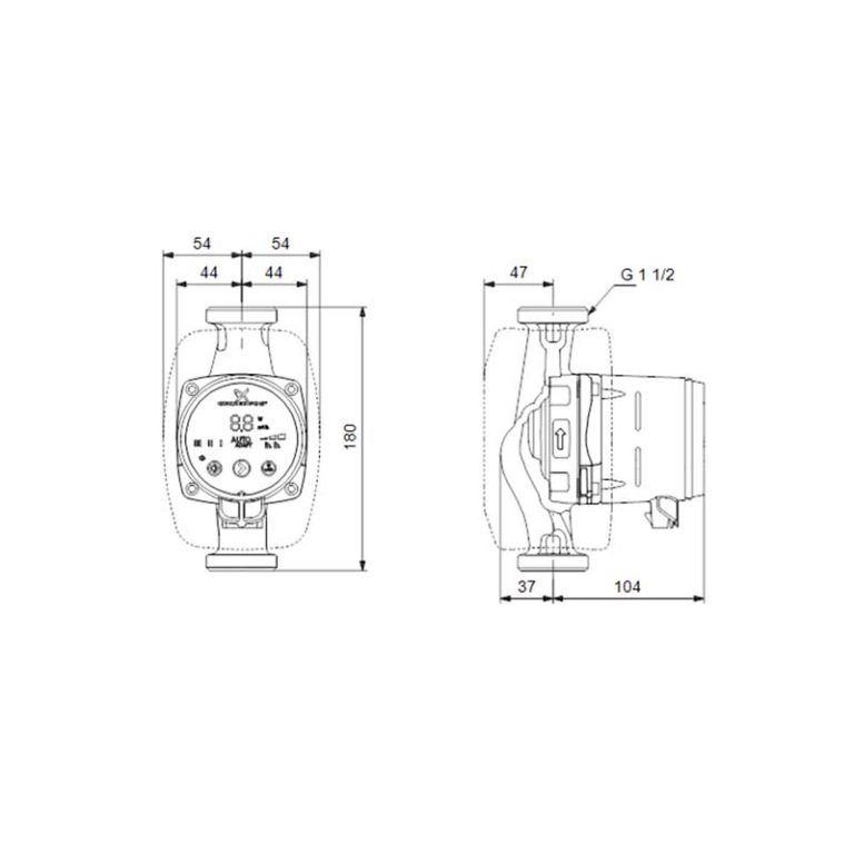 BOMBA GRUNDFOS ALPHA 2 (25/60 180) - Ecobioebro